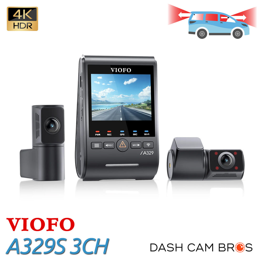 Shop VIOFO A329S-3CH | 4K Front + 2K Rear & Cabin Dash | Dashcam Bros